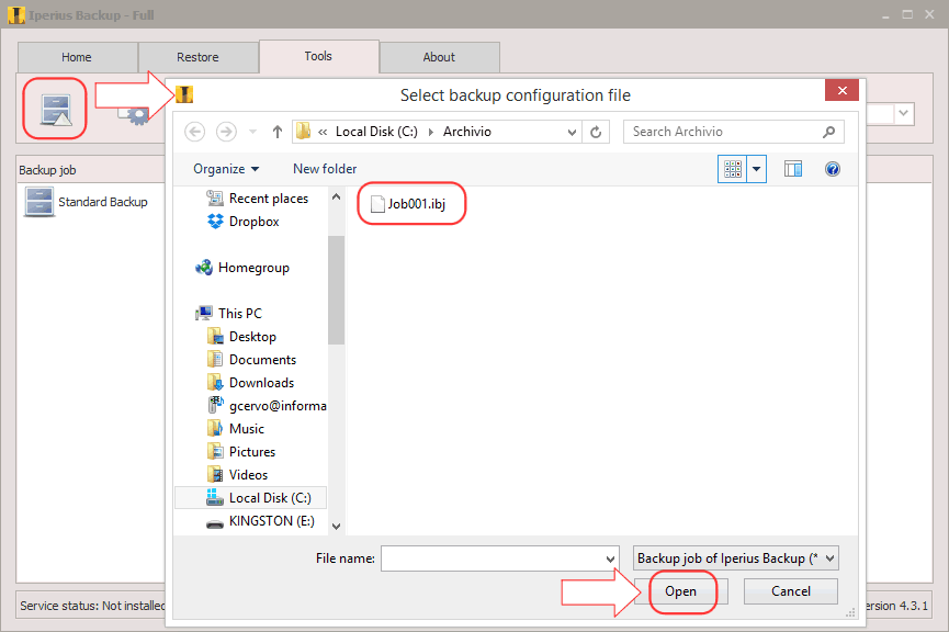 How to export and import a backup job in Iperius How to export and import a backup job in Iperius